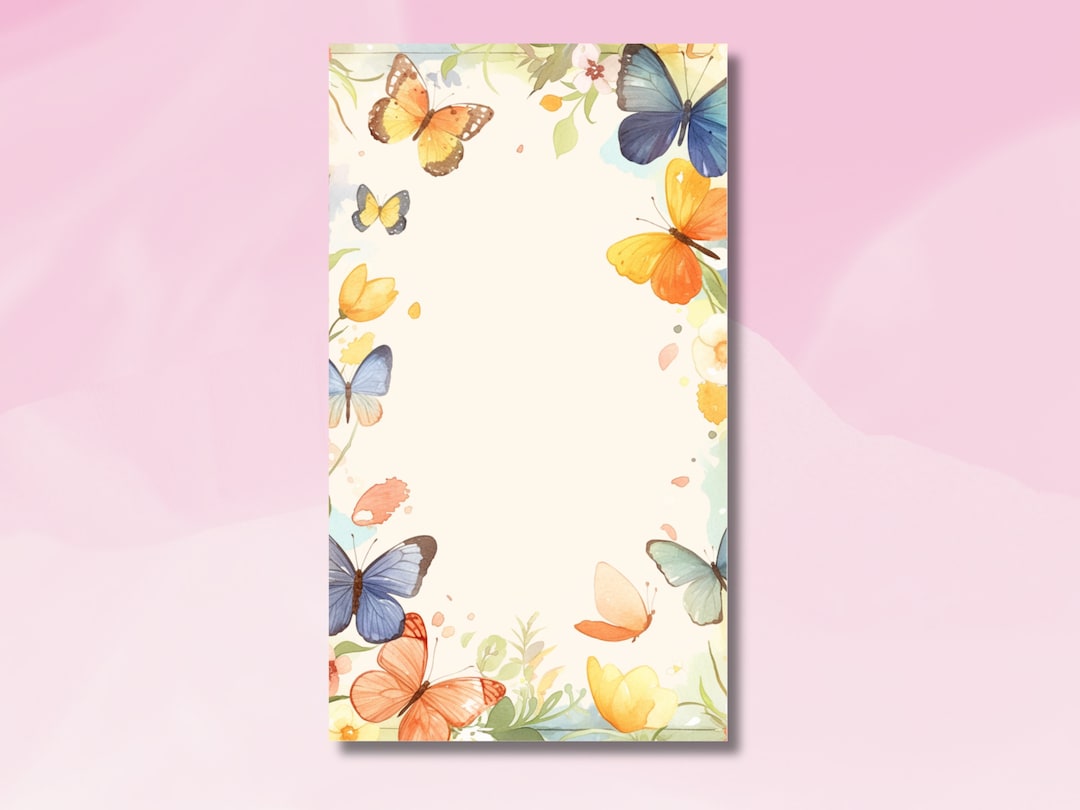 Cute Butterfly Notepad, Watercolor Butterfly Design, Butterfly and ...