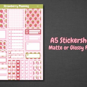 Strawberry Planner Kit, Planning Sticker Essentials, Joyful ...