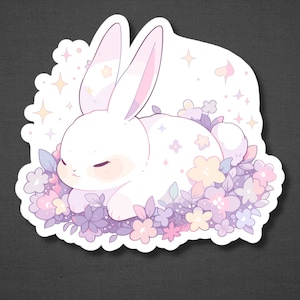 Cute Bunny Stickers, Bunny Sticker Set, Animal Sticker, Grass Animal ...