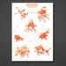 Cute Goldfish Stickersheet, Fish Stickers, Goldfish Stickers, A5 ...