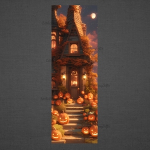 Cute Jack-o-lantern Bookmarks, Ghost Design, Autumn Design Bookmarks ...