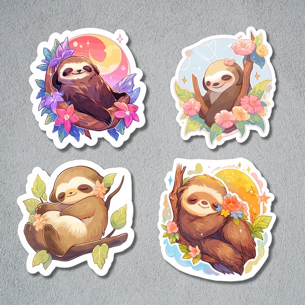 Sloth Sticker - Etsy