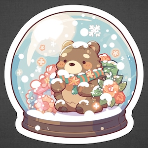 Cute Snowglobe Sticker Set, Snowglobe Stickers, Adorable Decorative ...