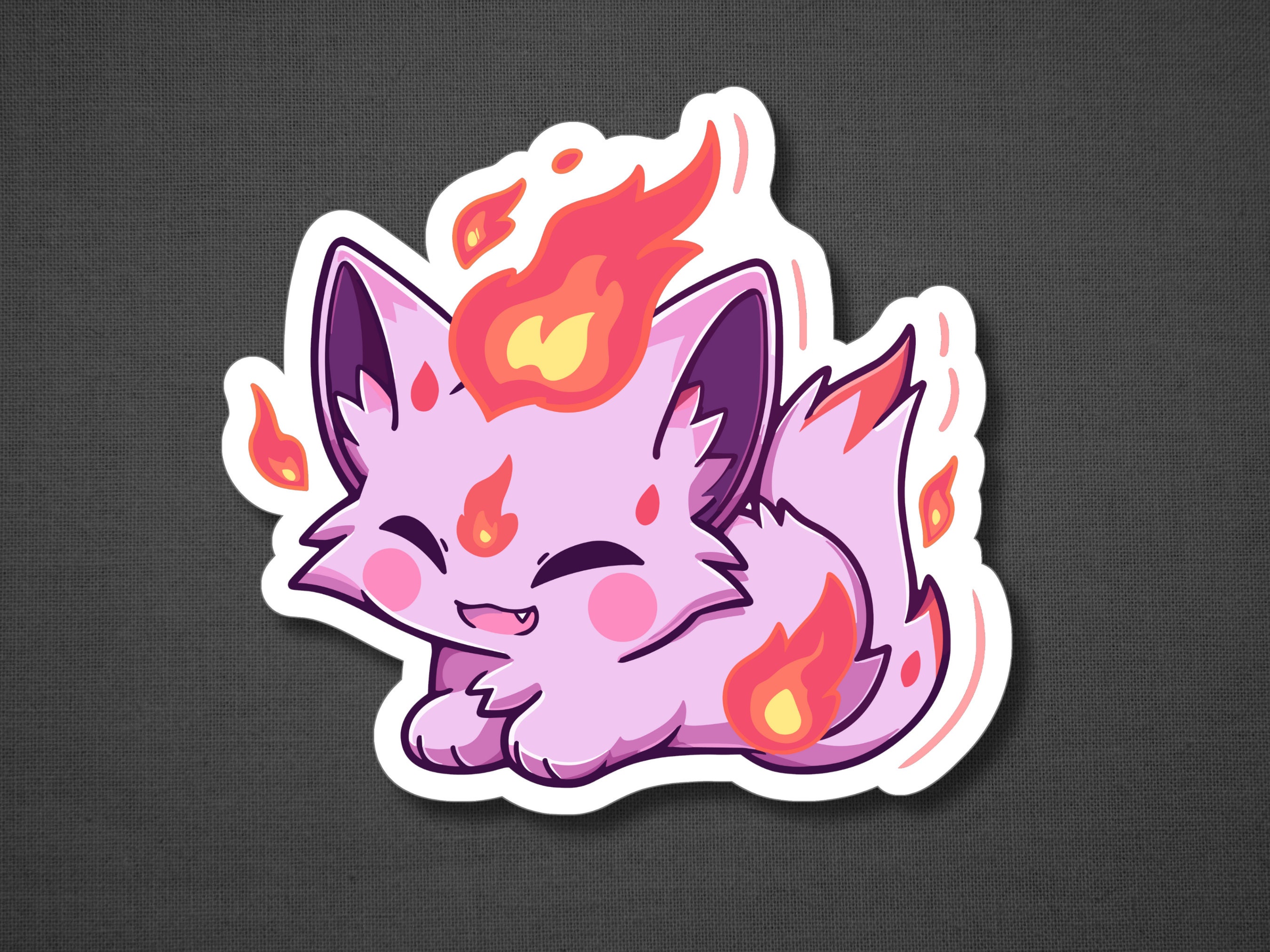 Magical Elemental Cat Sticker - 4 Die-cut Stickers Featuring Cute Cats ...