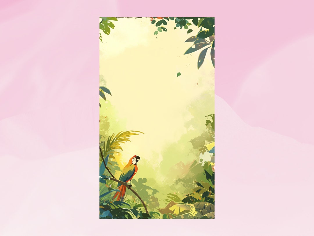 Colorful Parrot Notepad, Jungle Notepad, Jungle With Parrot Memopad ...