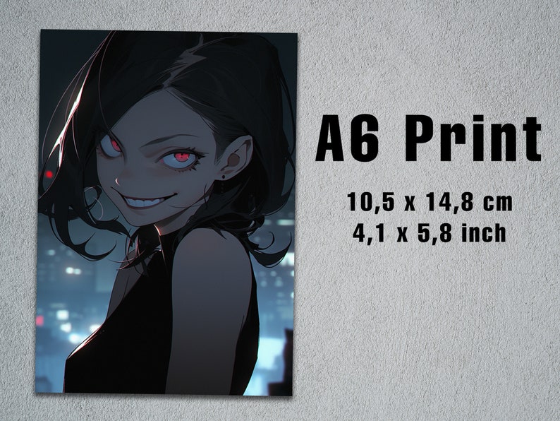 Yandere Crazy Girlfriend Art Print Crazy Girl Wallart Anime - Etsy