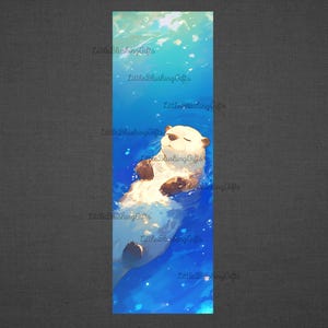 Cute Bookmark, Cute Otter Bookmark, Otters Bookmark, Bookmark ...