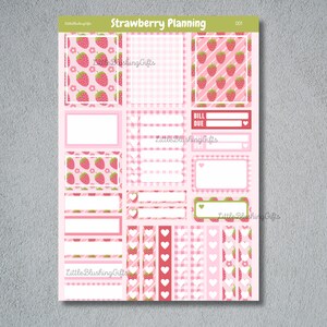 Strawberry Planner Kit, Planning Sticker Essentials, Joyful ...