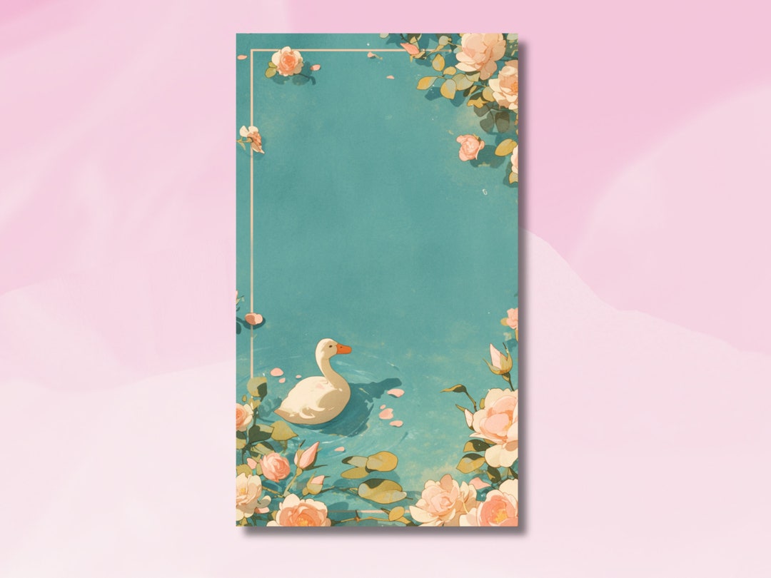 Duck Notepad, Cute Duck Memopad, Duck on a Pond Notepad, Notepad for ...