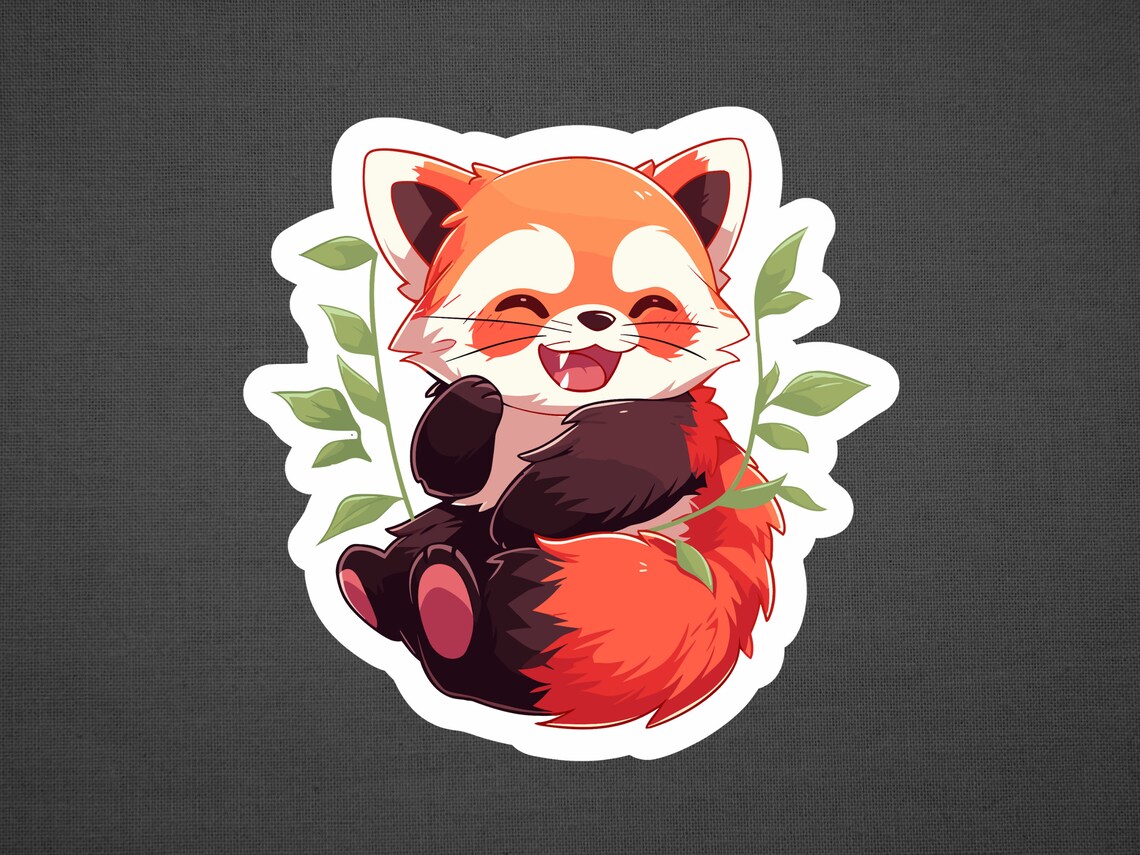Cute Red Panda Stickers Red Panda Sticker Set Animal - Etsy