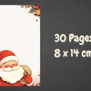 Cute Christmas Festive Notepad, Christmas Santa Claus Notepad, Santa ...