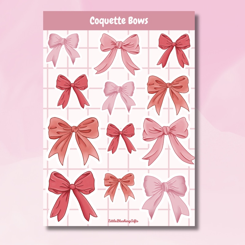 Bow Stickers - Etsy