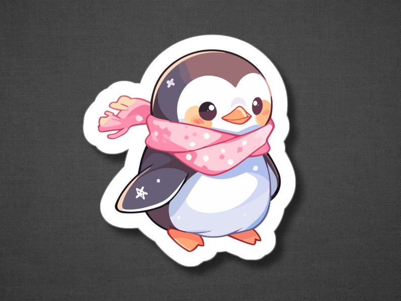 Cute Penguin Sticker Set, Penguin Stickers, Adorable Penguin, Kawaii ...