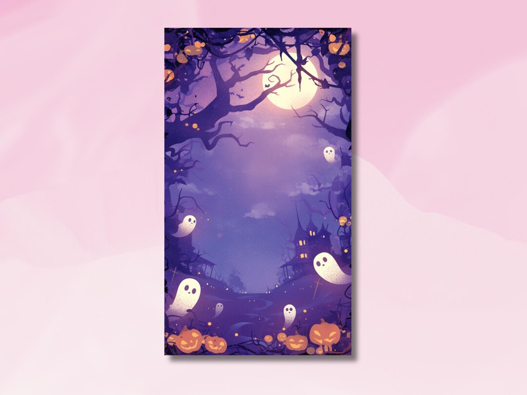 Cute Halloween Night Notepad, Halloween Notepad, Cute Halloween ...