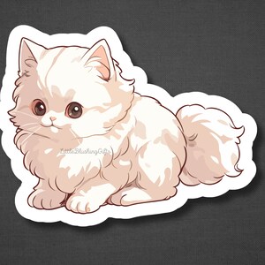 Cute Cat Sticker Set, Sticker Set, Persian Cat, Cute Adorable Cat ...