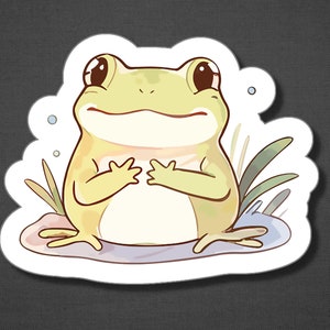 Cute Frog Sticker Set, Sticker Set, Frog Sticker, Cute Adorable Frog ...