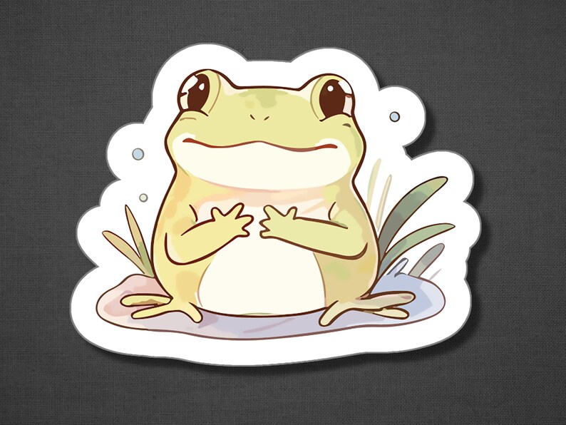Cute Frog Sticker Set, Sticker Set, Frog Sticker, Cute Adorable Frog ...