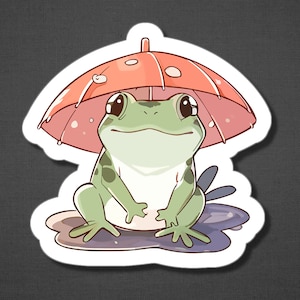 Cute Frog Sticker Set, Sticker Set, Frog Sticker, Cute Adorable Frog ...