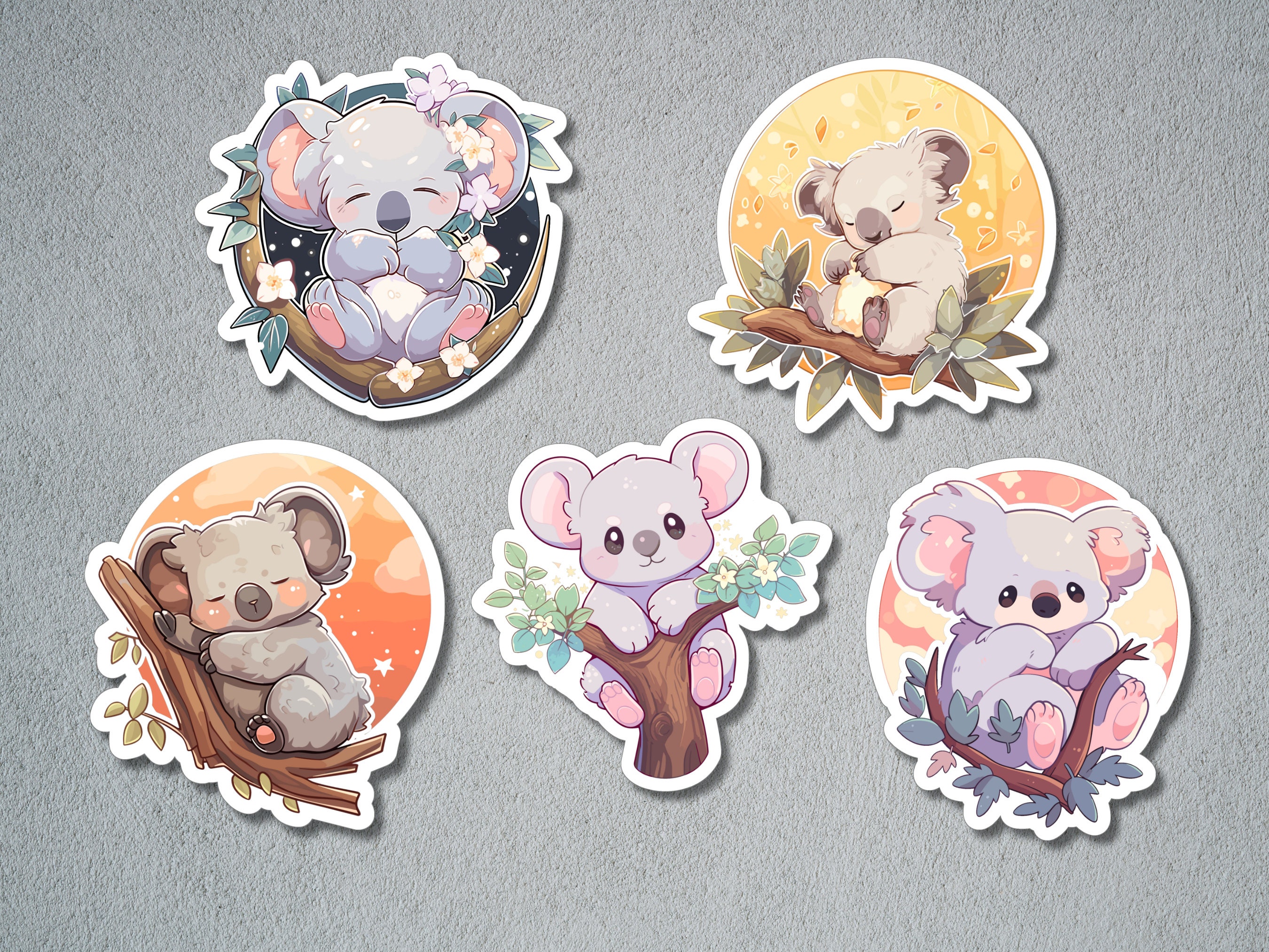 Cute Koala Sticker Set Sticker Set Koala Sticker Cute - Etsy