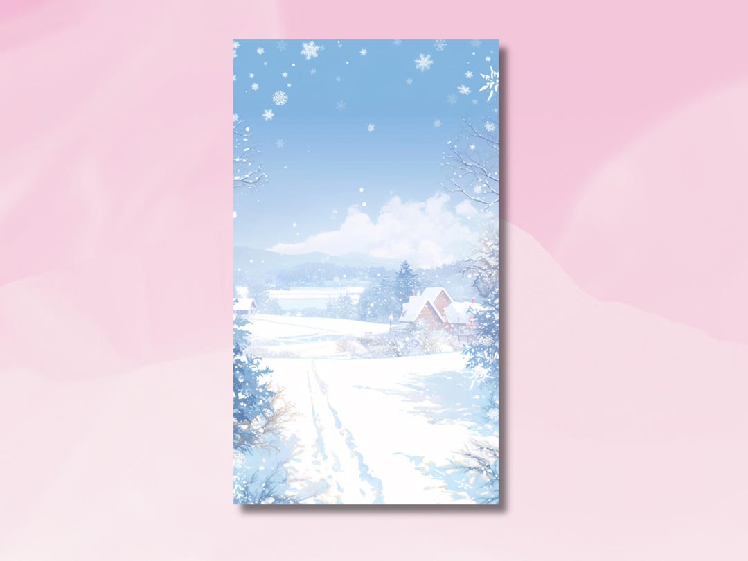 Cute Winter Landscape Notepad, Snowy Notepad, Winter Themed Notepad ...