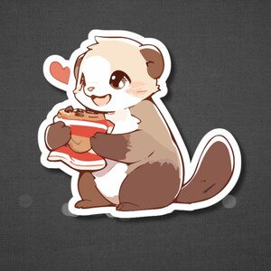 Cute Ferret Stickers, Ferret Sticker Set, Animal Sticker, Pet Animal ...
