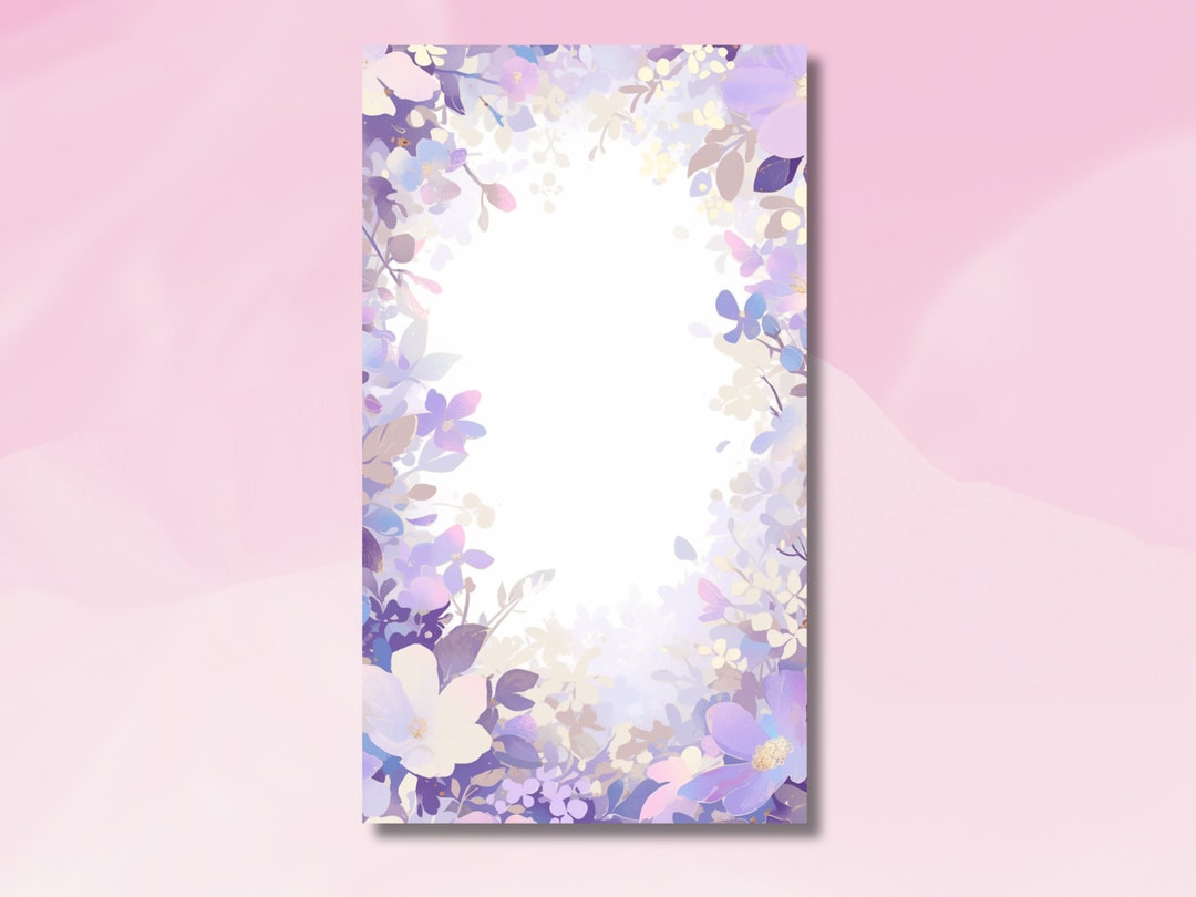 Cute Flower Notepad, Floral Notepad, Purple Flowers Notepad, Purple ...