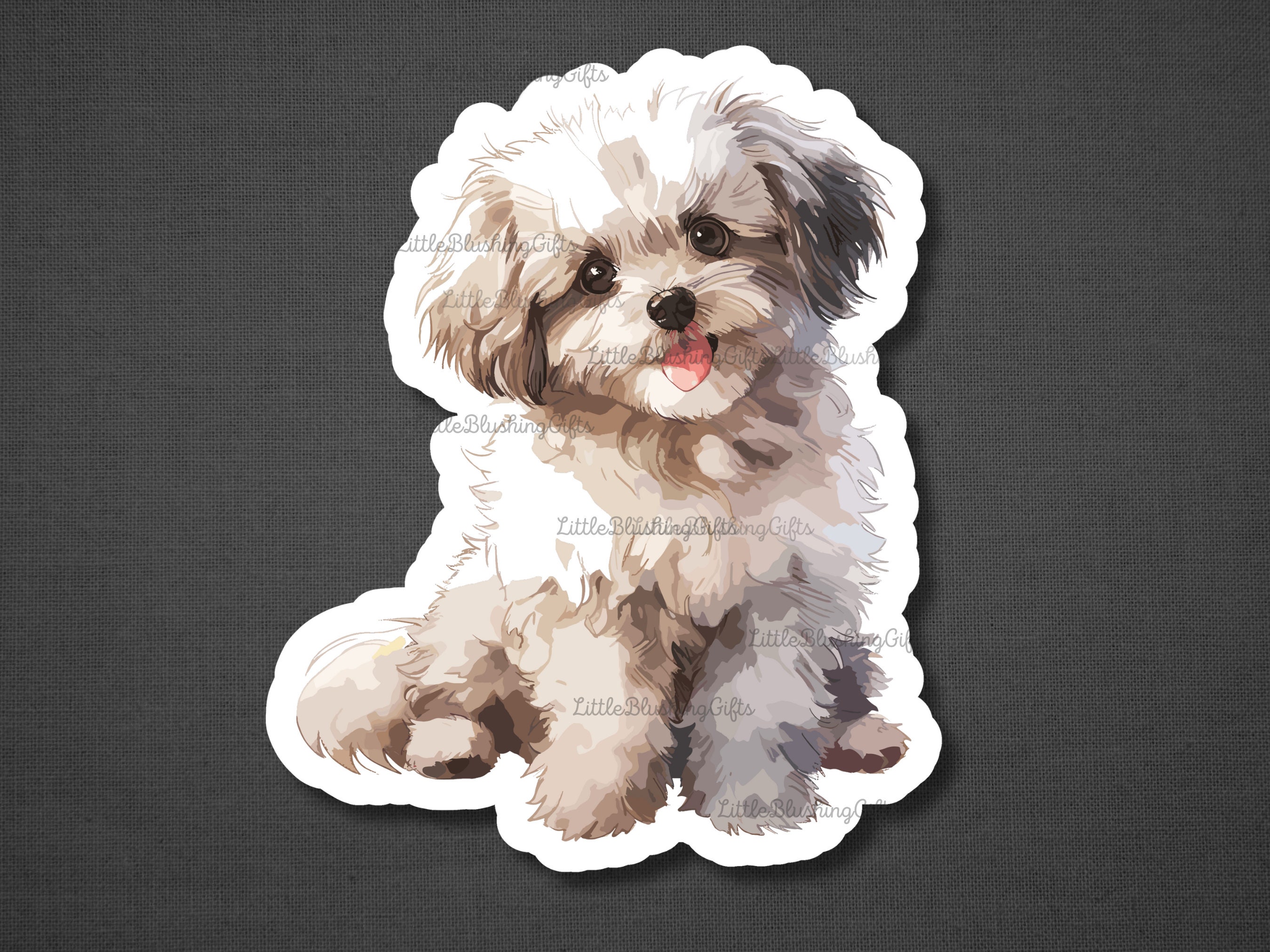 Cute Bolonka Zwetna Sticker, Cute Bolonka Zwetna Stickers, Cute Puppy ...