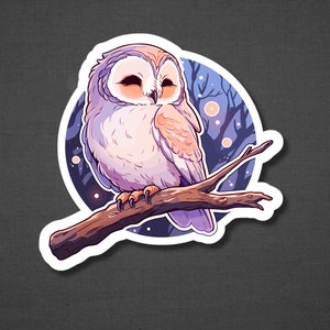 Cute Owl Stickers, Owl Sticker Set, Animal Sticker, Forest Animal ...