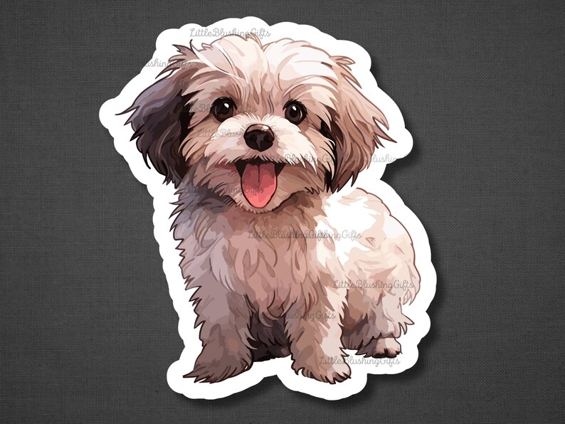 Cute Bolonka Zwetna Sticker, Cute Bolonka Zwetna Stickers, Cute Puppy ...