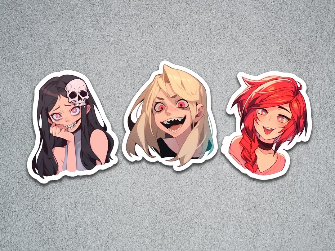 Yandere Crazy Girlfriend Die-cut Sticker Crazy Animegirl Glossy Sticker ...