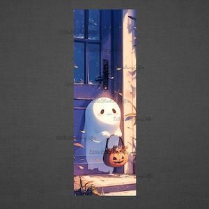 Cute Jack-o-lantern Bookmarks, Ghost Design, Autumn Design Bookmarks ...