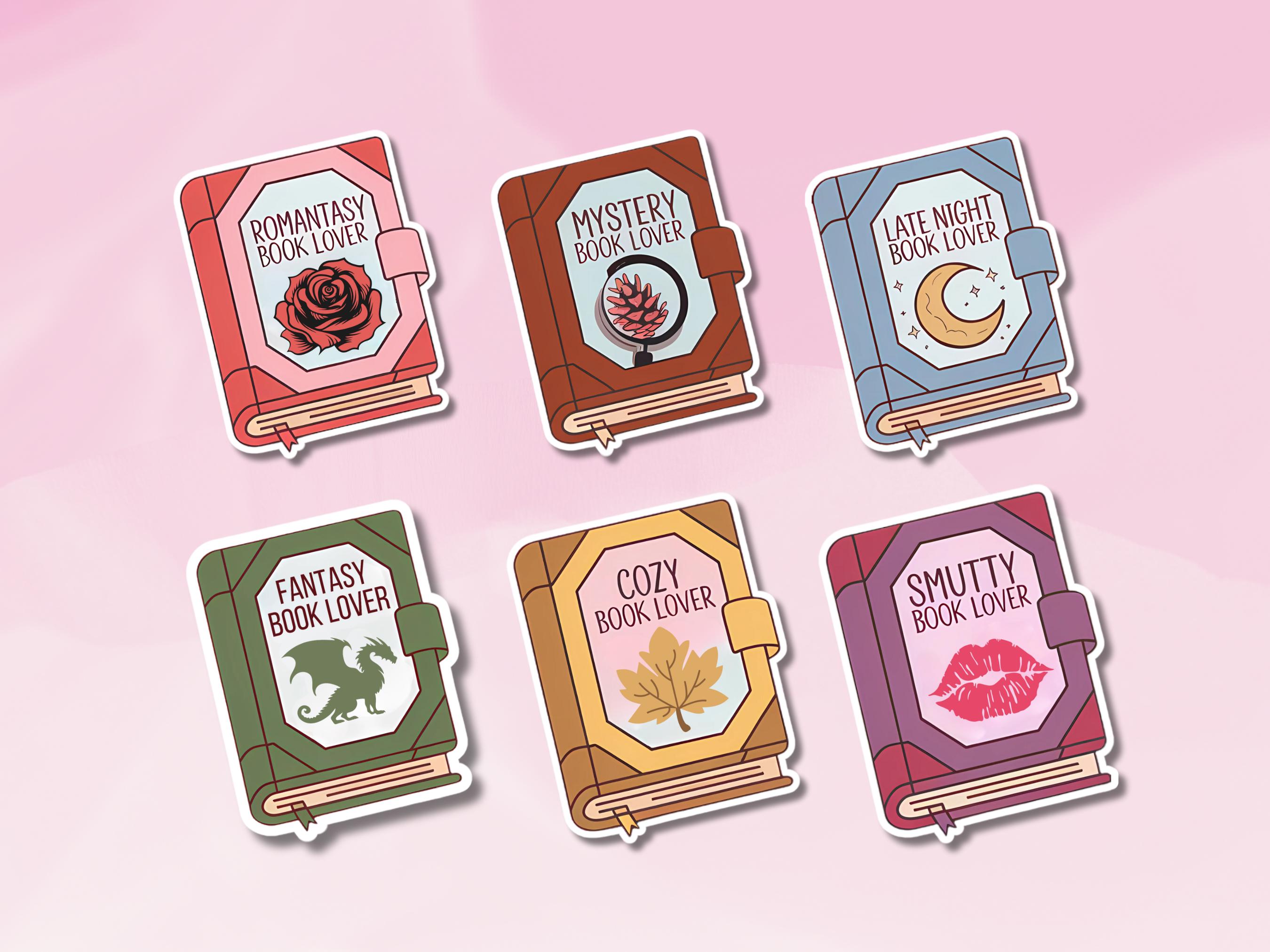 Book Genre Sticker Set: Fantasy, Mystery, Romance, Book Tropes - Etsy