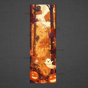 Cute Jack-o-lantern Bookmarks, Ghost Design, Autumn Design Bookmarks ...
