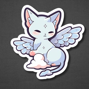 Magical Elemental Cat Sticker - 4 Die-cut Stickers Featuring Cute Cats ...