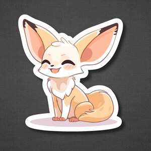 Cute Fennec Fox Stickers, Fennec Fox Sticker Set, Animal Sticker, Fox ...