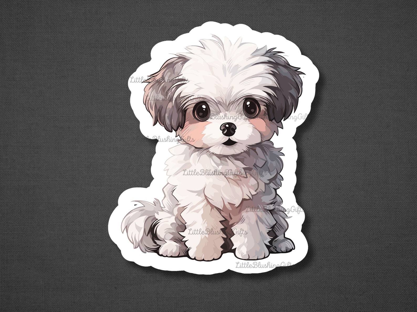 Cute Bolonka Zwetna Sticker, Cute Bolonka Zwetna Stickers, Cute Puppy ...