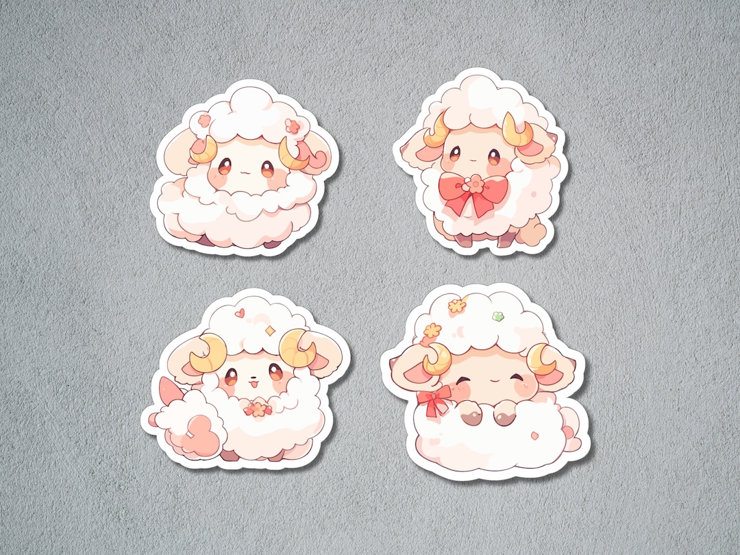Cute Sheep Stickers, Sheep Sticker Set, Animal Sticker, Sheep Animal ...