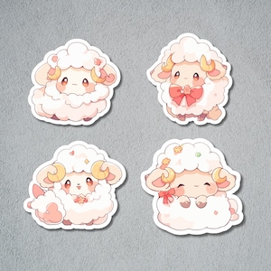 Cute Sheep Stickers, Sheep Sticker Set, Animal Sticker, Sheep Animal ...