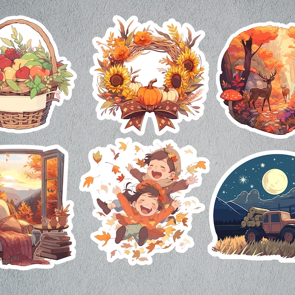 Autumn Stickers - Etsy