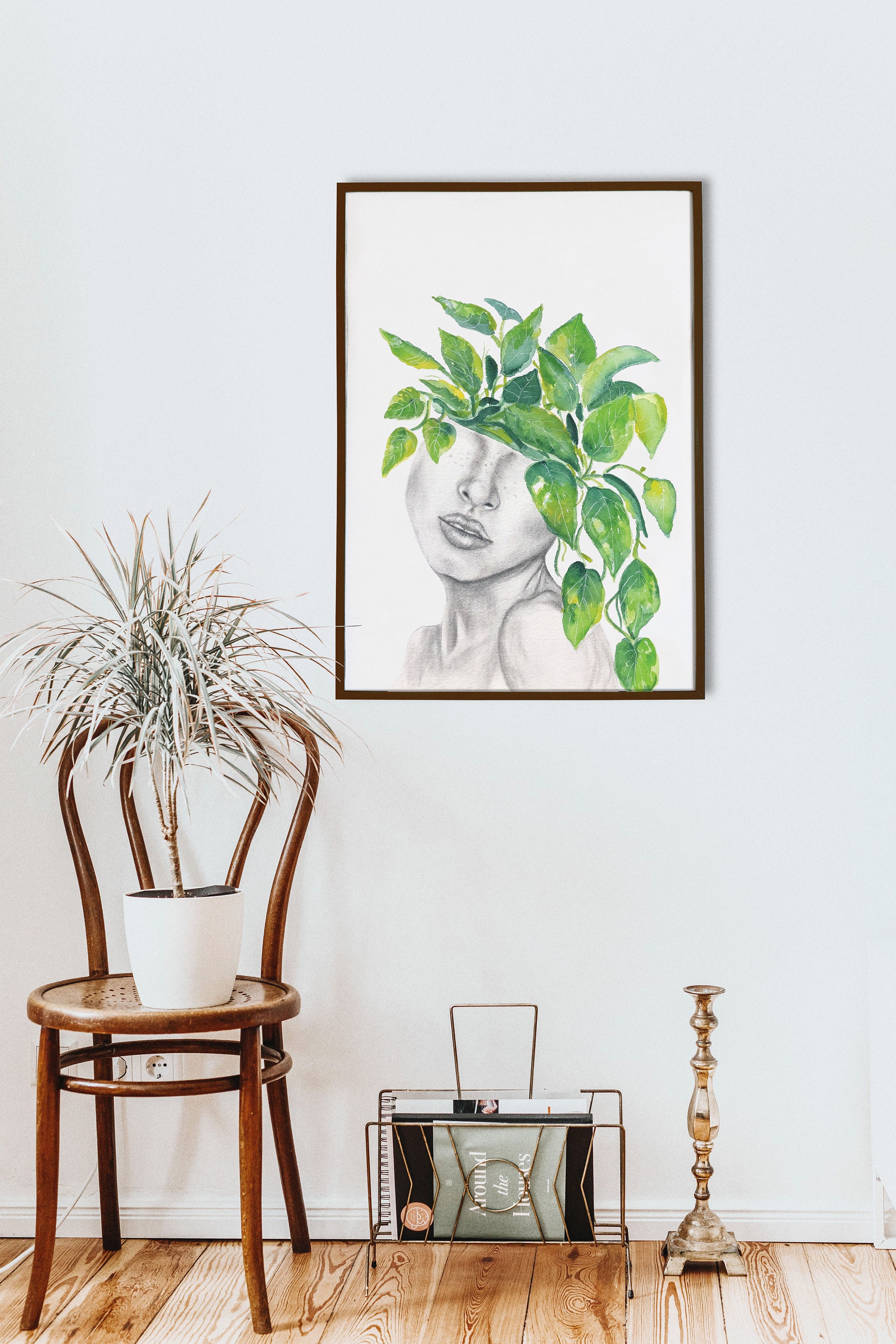 Pothos Woman Watercolor Painting Plant Art 11x14 8x10 5x7 - Etsy Ireland