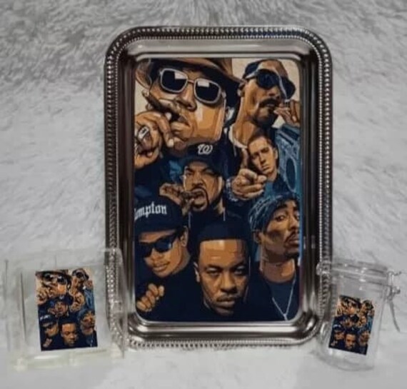 Rapper Rolling Tray Biggie Smoke Tray Eminem Tray Easy E | Etsy