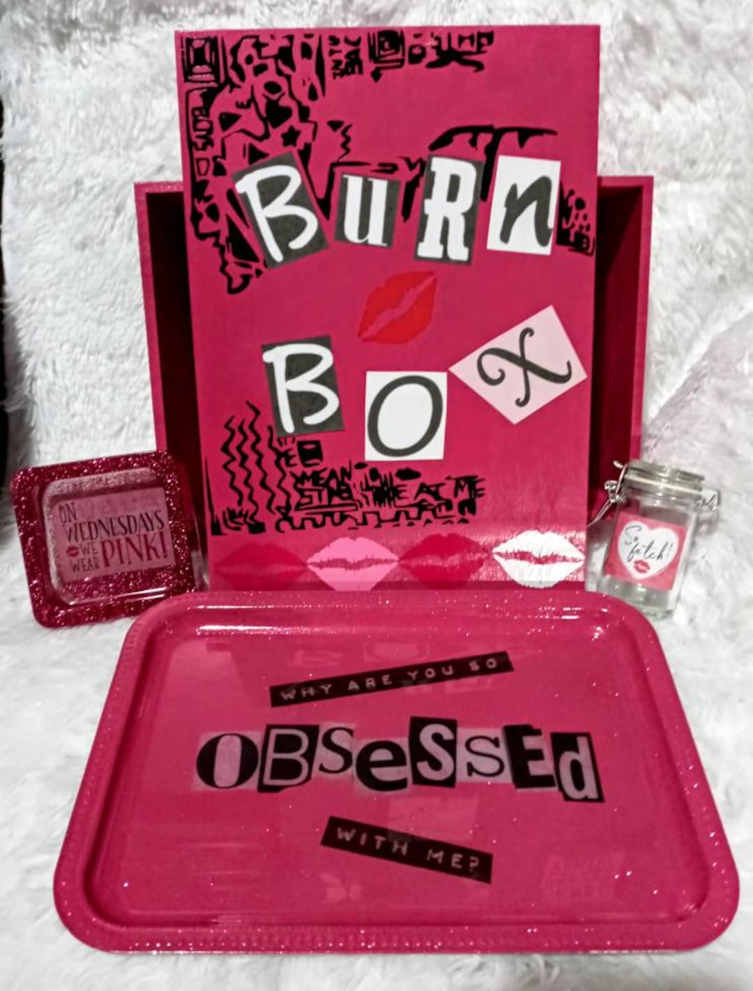 Burn Box Tray Set | Mean Girls Rolling Tray | Smoke Tray | Girl Rolling ...