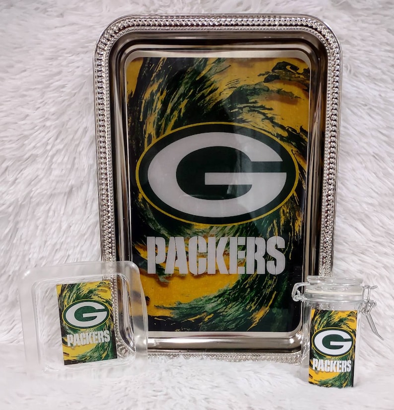 Football Tray Set | Packers Set - Etsy