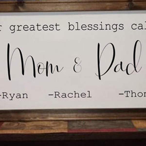 Mom and Dad Sign - Etsy
