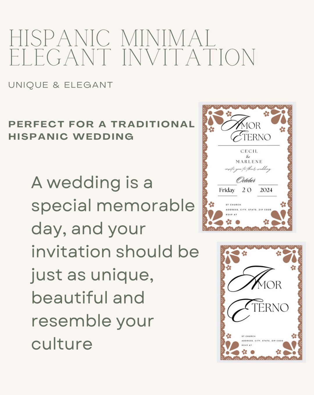 Mexican Hispanic Wedding Invitation - Etsy