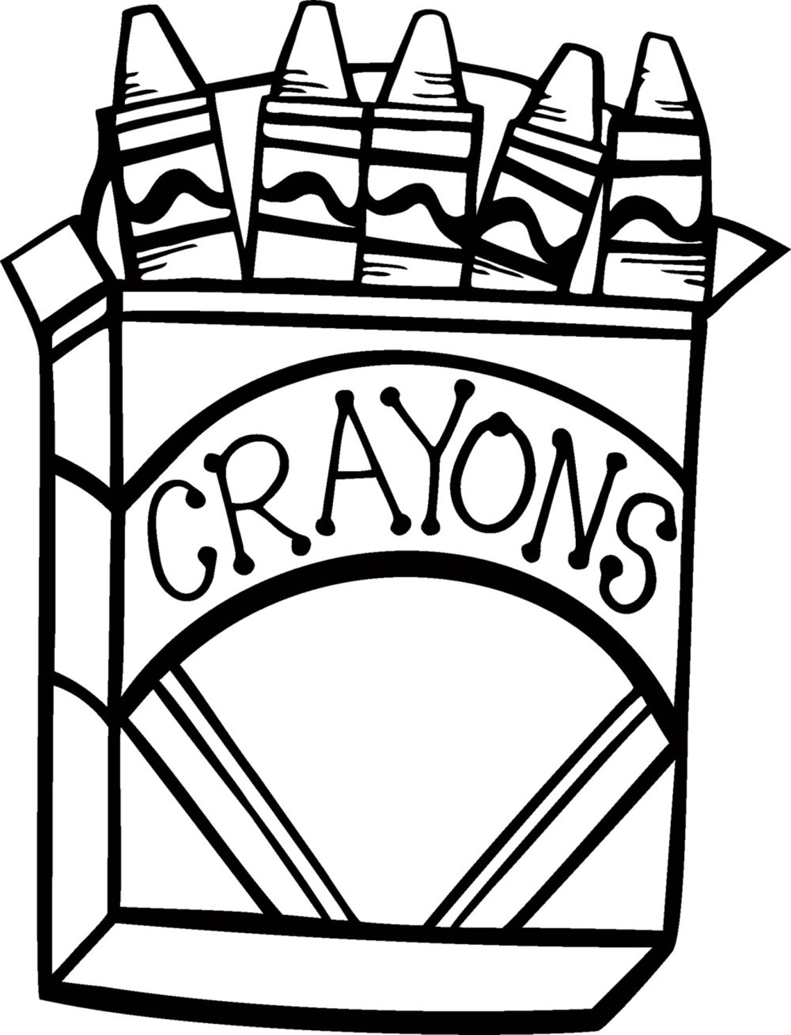 Crayon Box Template SVG