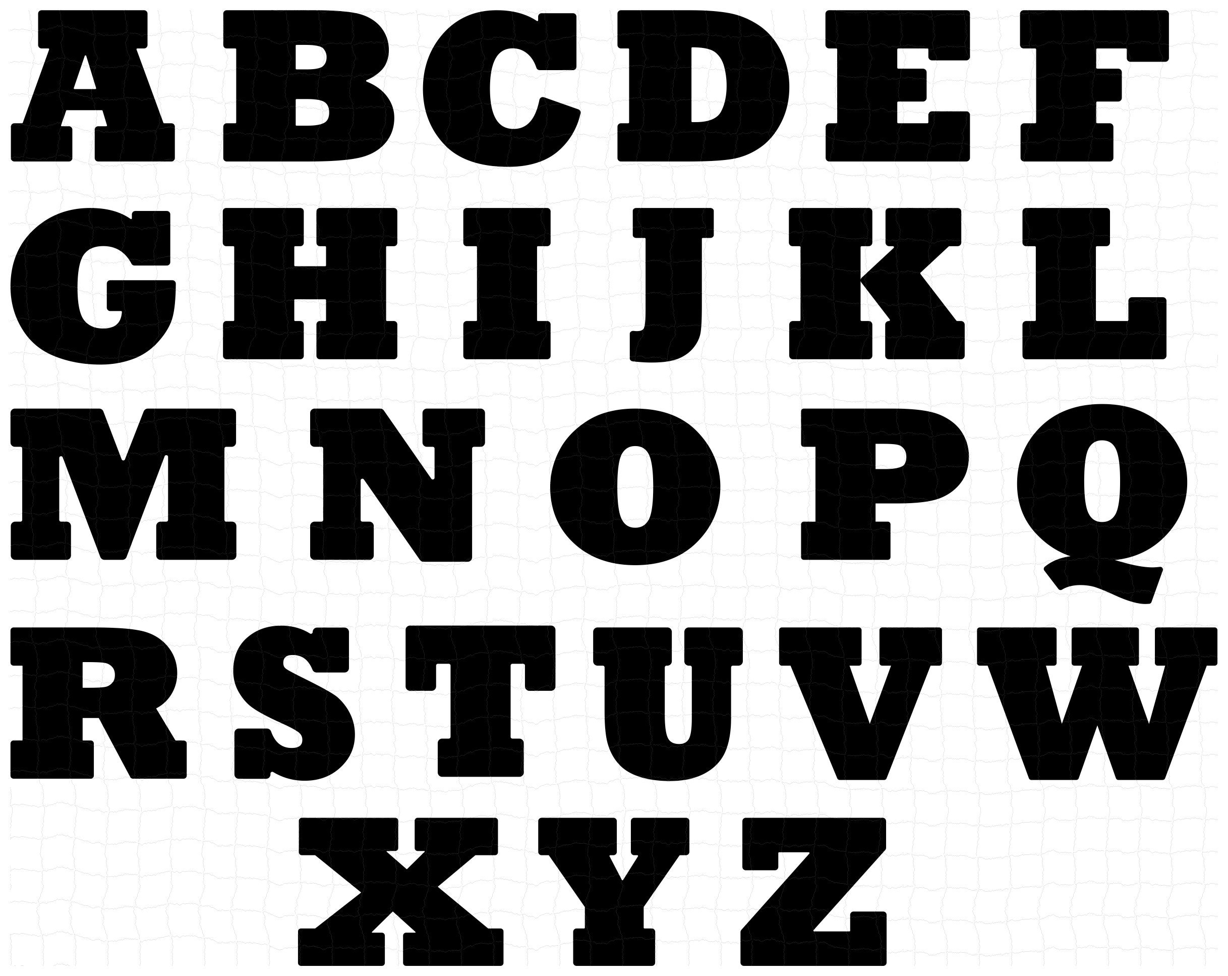 Big Block / Big Block Outline SVG Font Bundle Individual | Etsy