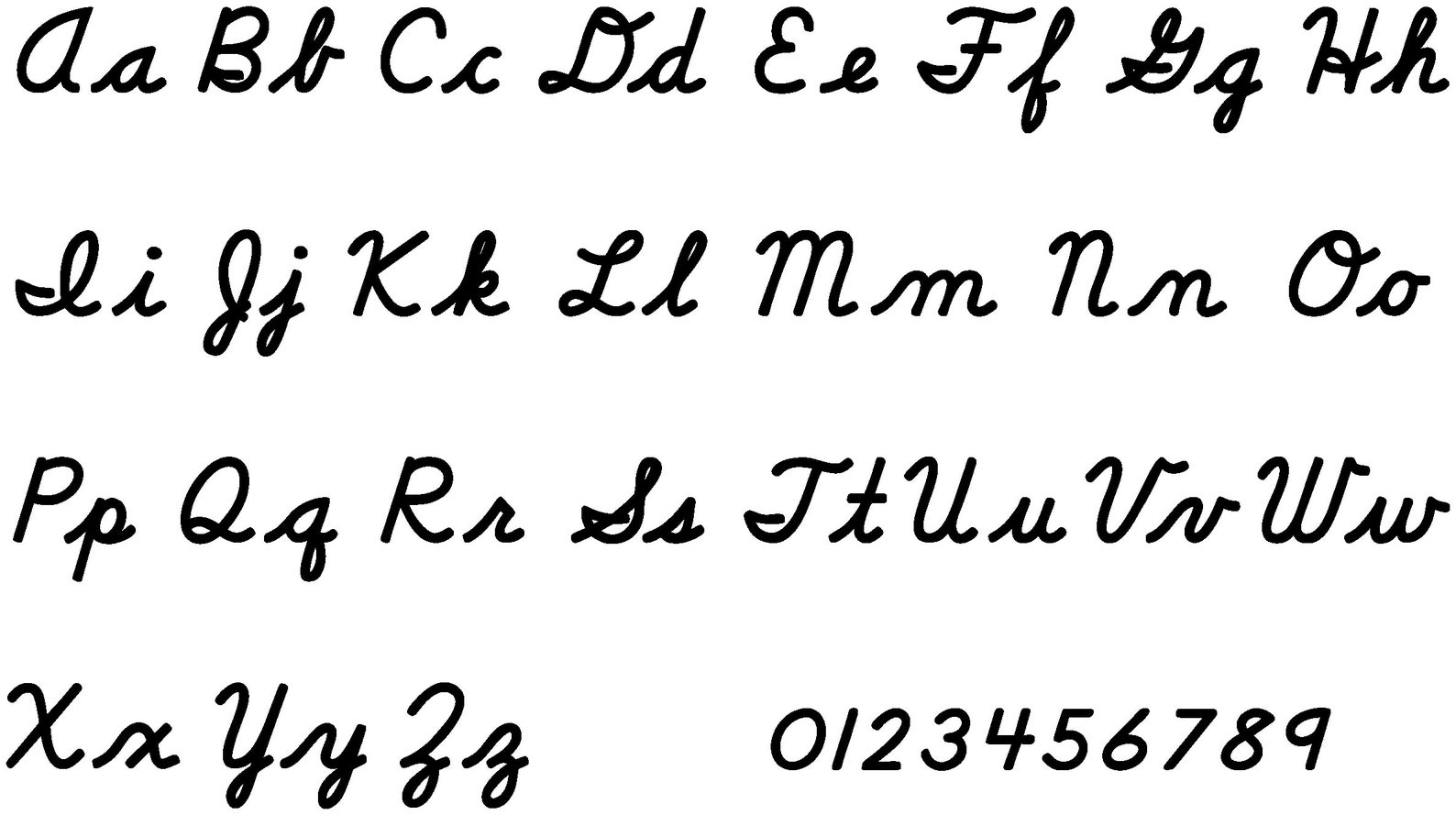 Kids Cursive Font SVG Bundle Individual cut files for each | Etsy