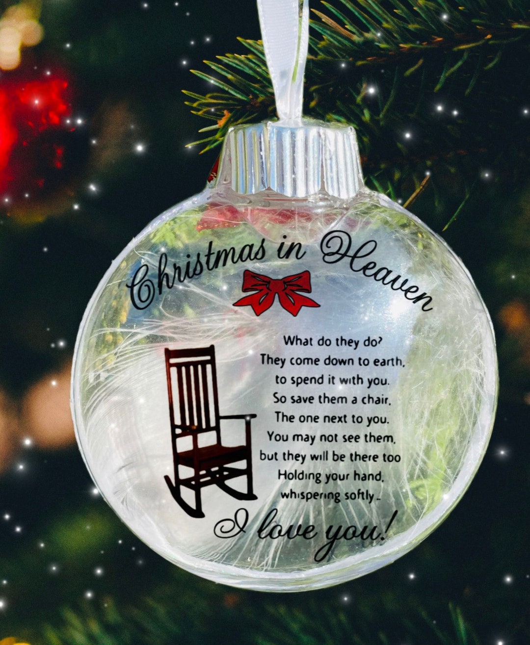 Christmas in Heaven Ornament, Chair Poem Ornament, What Do They Do in ...