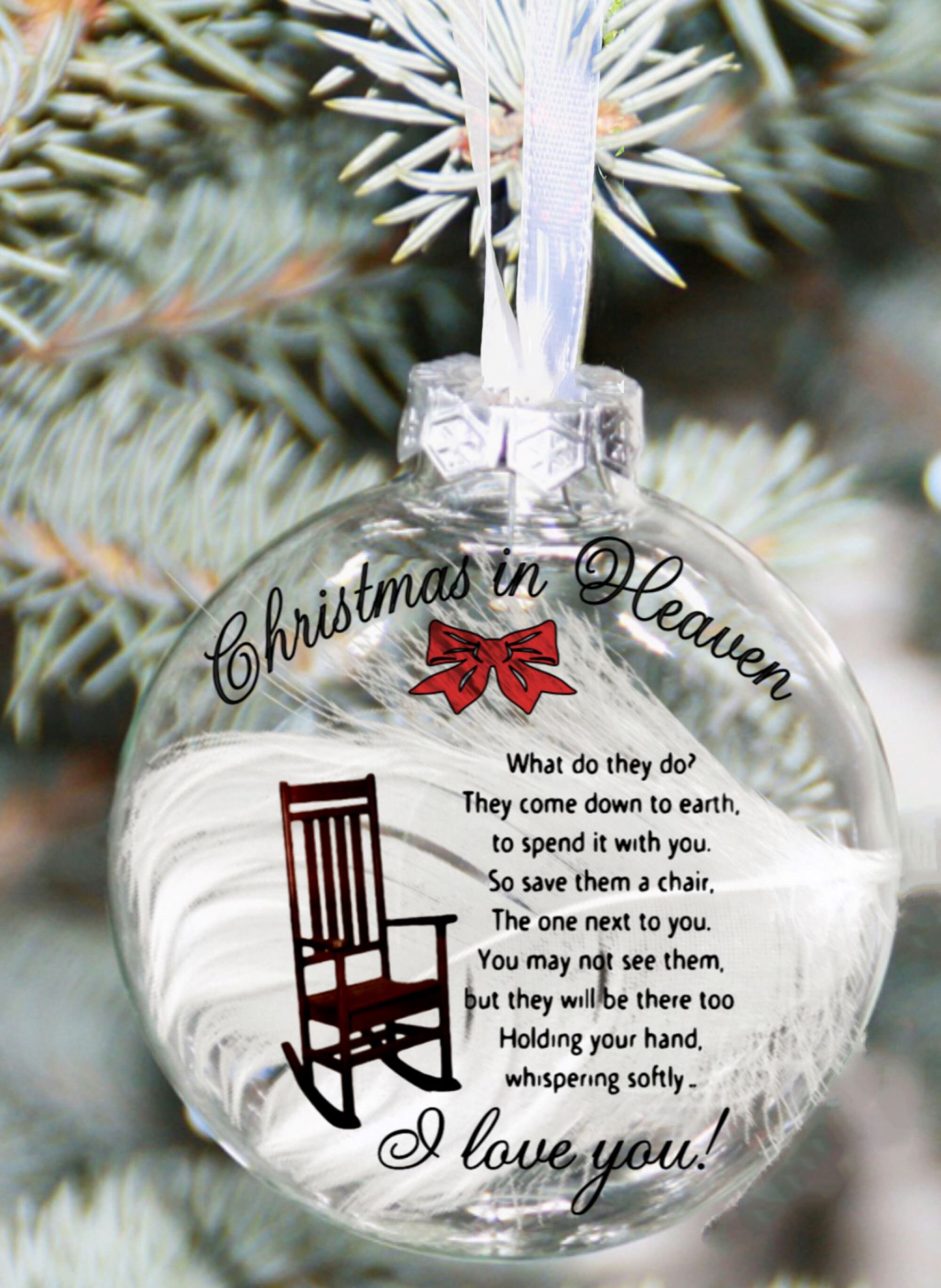 Christmas in Heaven Ornament, Chair Poem Ornament, What Do They Do in ...